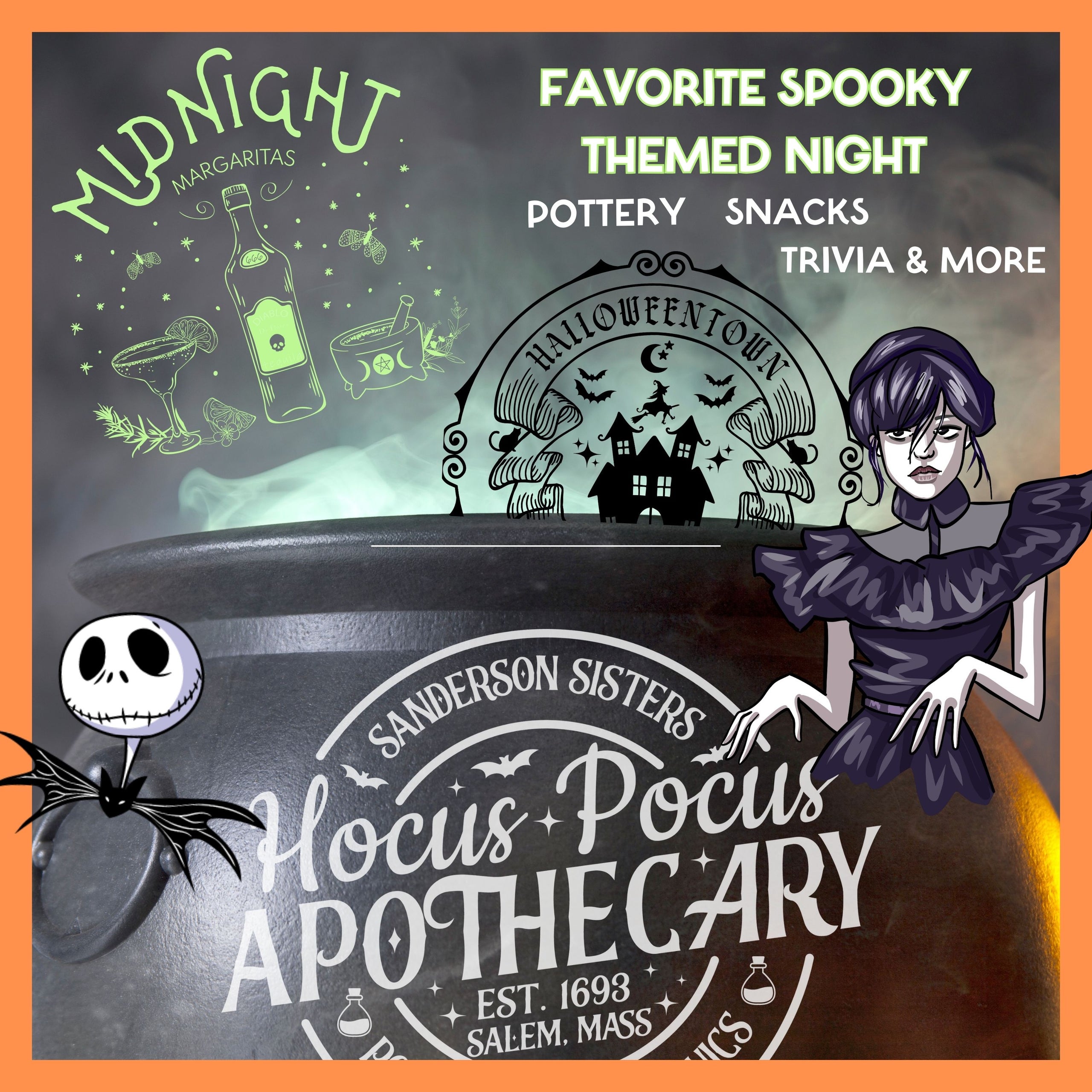 Favorite Spooky Theme Night ALL AGES *Pay for Pottery as you Paint ...